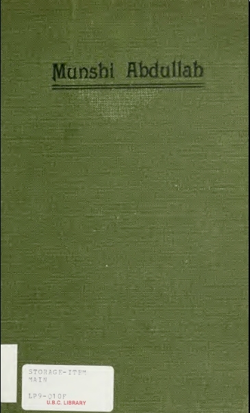 The autobiography of Munshi Abdullah
